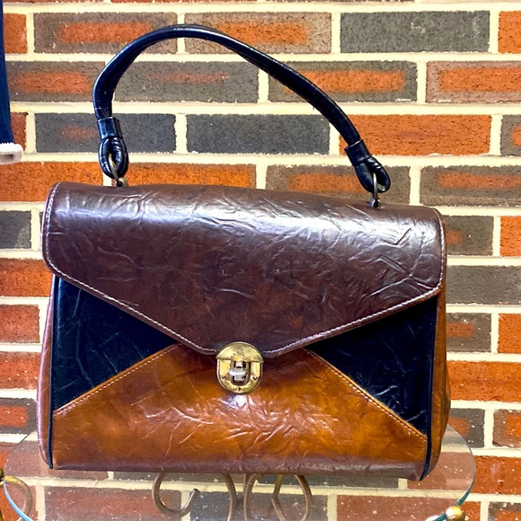 Bags | Vintage Granny Vinyl Handheld Purse | Poshmark